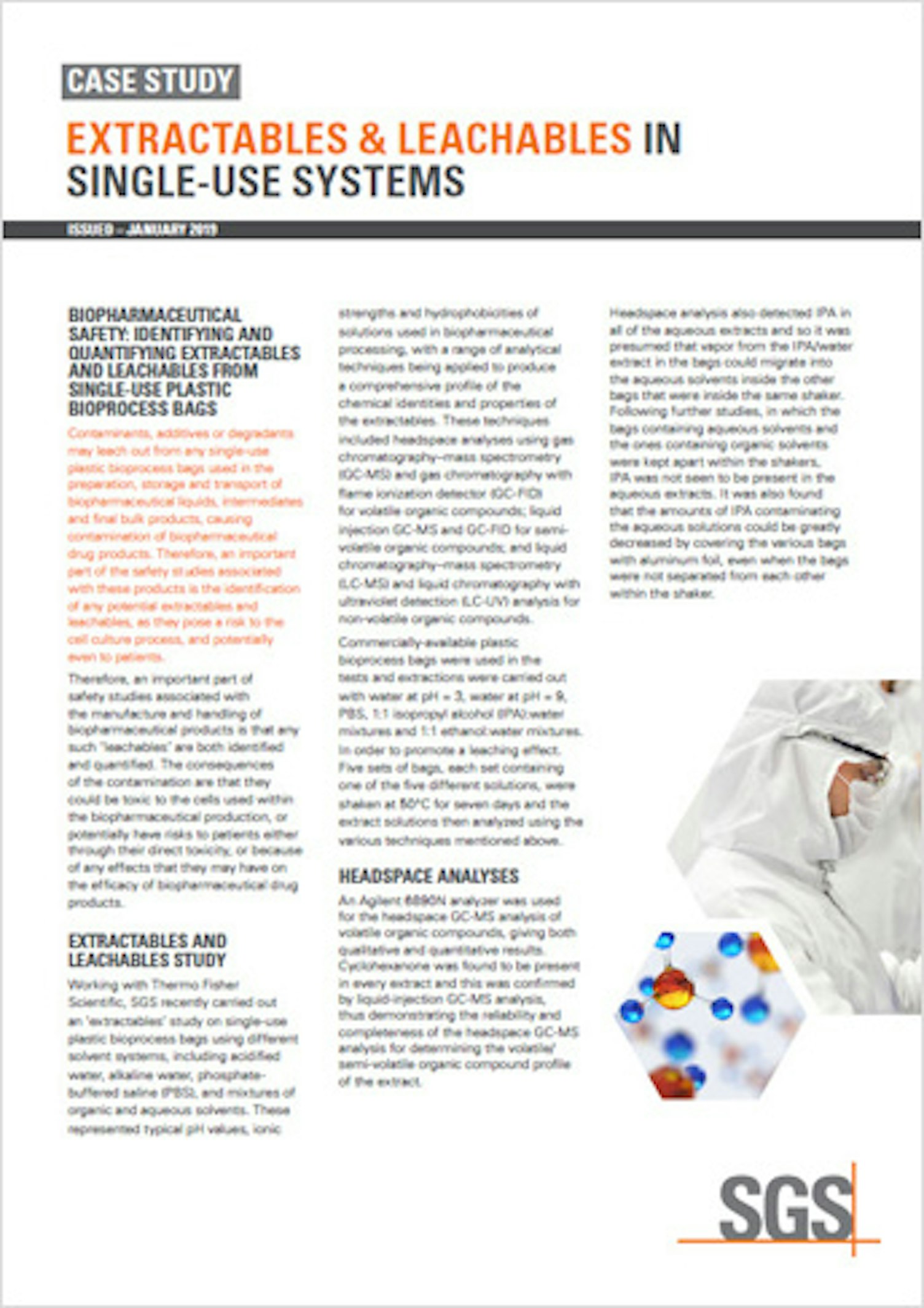 Extractables & Leachables in Single-Use Systems | SGS Djibouti